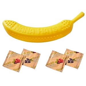 NANA HATS Produce Protector | As Seen on Shark Tank | Keep Produce Fresh for Longer | Includes Silicone Banana and 4 Ethylene Gas Absorber Packets