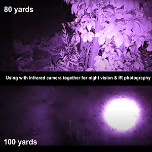 Night Vision Essentials Infrared Flashlights Tactical Hunting Gear Scope Illuminator for Rifle Arc Rail Ir Light 850nm Ir Flashlight (850nm 350 yard)