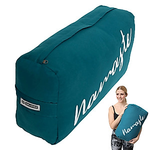 Yoga Bolster for Restorative Yoga - Rectangular Meditation Pillow with Washable Cover for Legs, Knees, Lower Back and Head, Lumbar Support Pillow for Bed, Sleeping - Yoga Pillow for Yin, prenatal Yoga