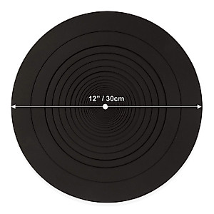 Tamwell Turntable Mat for Audiophile and DJs Slip Mat 12 Inch Silicone Universal Turntable Platter Mat with Antistatic Cloth