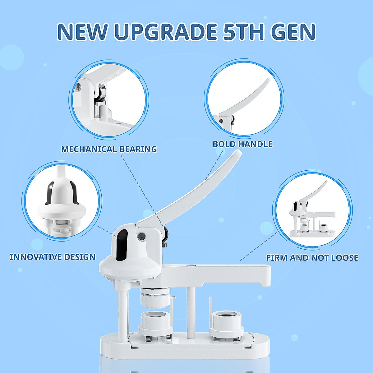 Tigoola Button Maker Machine,32mm(1.25 inch) Pin Maker Machine,Button Press Machine,Badge Press Machine,Craft Gifts for Kids with Free Button Supplies