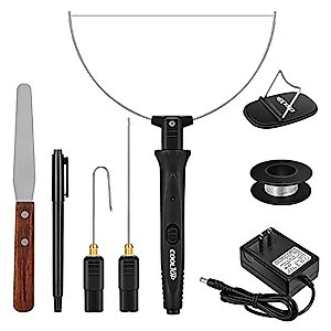 Cooltop Hot Wire Foam Cutter kit,18W Styrofoam Knife Cutter Electric Hot Wire Foam Cutting Tool, Heated Foam Carving Knife Kit with Cleaning Pen