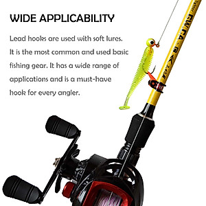 Vinfutin Fishing Jig Head Hooks with 3D Eyes Colorful Ball Head Jig Sharp Hooks Fishing for Worm Fishing Lures Bass Trout Saltwater and Freshwater Fishing Tackle Box Weight (0.13oz(3.5g)-30pcs)