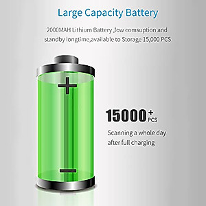 Barcode Scanner, Bluetooth Scanner Code Scanner with 15000 Storage Capacity for Accurate and Convenient scanning