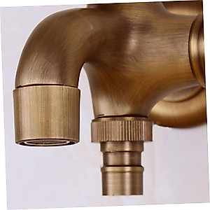 Generic 1pc Household Faucet European Bathtub Faucet Farmhouse Lavatory Faucet Metric Folding Ruler Bath Taps Bath Mixer Taps Bathtub Faucets Kitchen Tap Copper Faucet Mop Pool Antique, 15X15CM, Gold