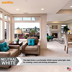 Sunlite CFL Plug-in PLT 4-Pin Triple Tube Light, 32 Watts, 4-Pin GX24q3 Base, 2400 Lumens, 3500K Neutral White, 10 Pack