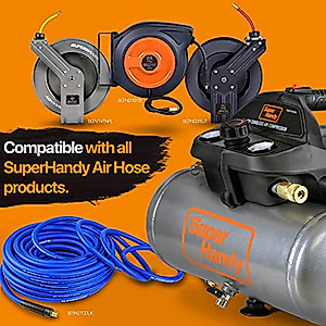 SuperHandy Portable Air Compressor, 2 Gal, 135 PSI, Li-on Battery Operated, 60db Ultra Quiet & Lightweight - For Air Tools, Tire Inflation, & Construction