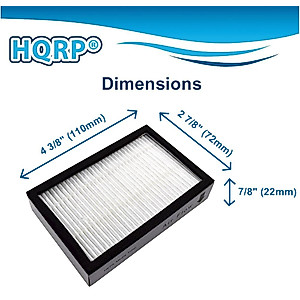 HQRP 2-Pack HEPA Filter compatible with Panasonic MC-V7710 MC-V7720 MC-V7721 MC-V7722 MC-V9658, Fold'n Go MC-V5481 MC-V5485 MC-V5491 MC-V5451 MC-V5454, Dual-Sweep 7500 Series Upright Vacuum Cleaners