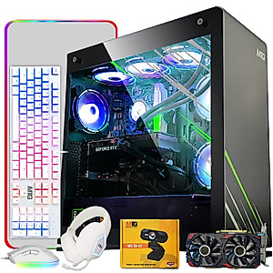 Aurora Max Gaming Tower PC- Intel Core i5 12th Gen, RTX 2060S 8GB 256 Bits, 32GB RGB Ram, 1TB Nvme, 4TB HDD, 4 in 1 Gaming Kit, Webcam, Liquid Cooling Win 11