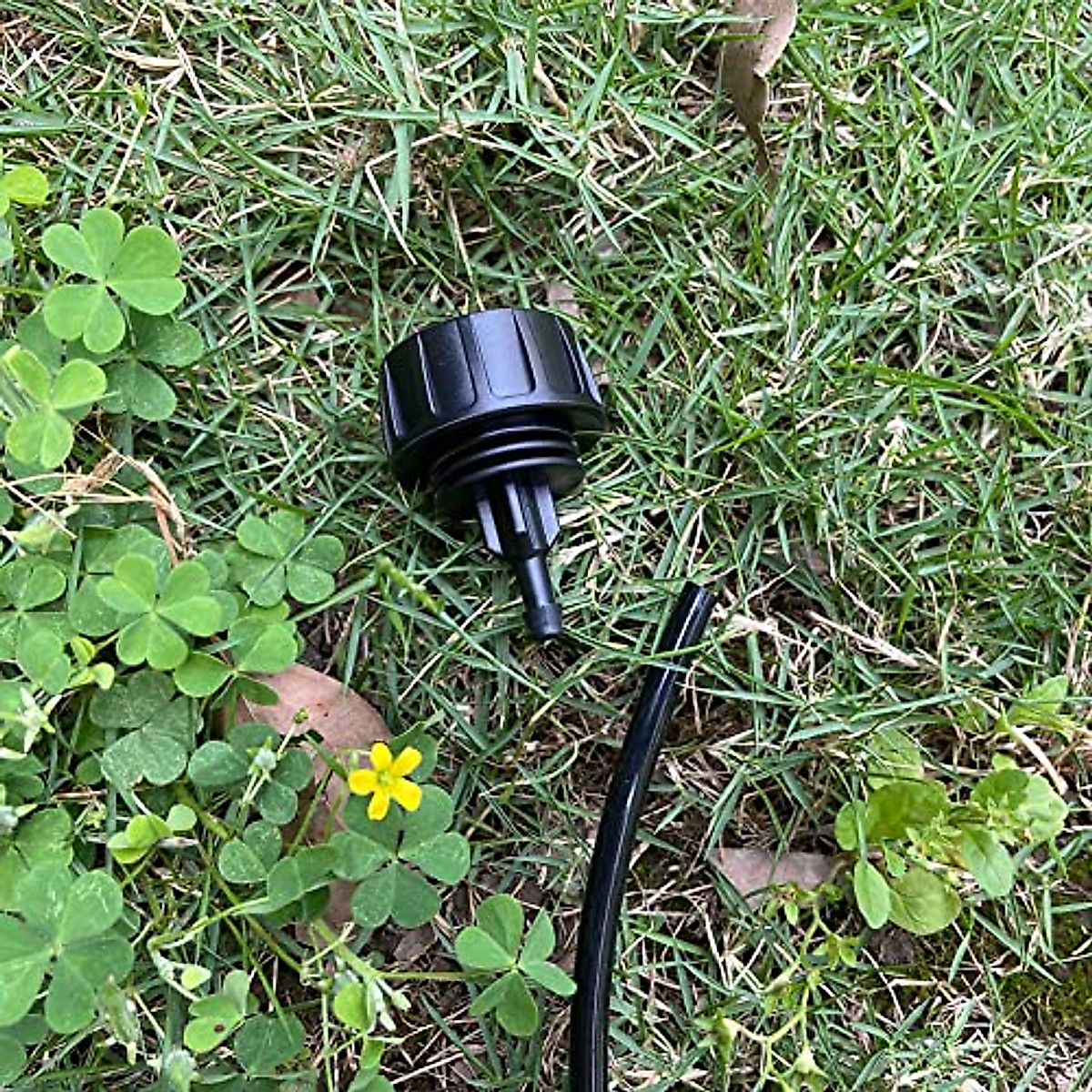 5 Pack 1/4 Inch Drip Irrigation Tubing to Faucet/Garden Hose Adapter, 1/4" Drip Irrigation Fitting Hose Connectors, Convert 3/4" Garden Hose to 1/4" Drip Tubing for Irrigation Kits