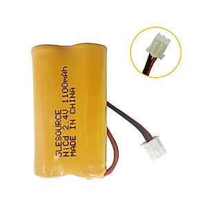 GLESOURCE (2 Pack 2.4V 1100mAh Battery Replacement for Exit Sign Emergency Light Exitronix 10010036 Lithonia 10010034 Interstate NIC1394 BEL-179