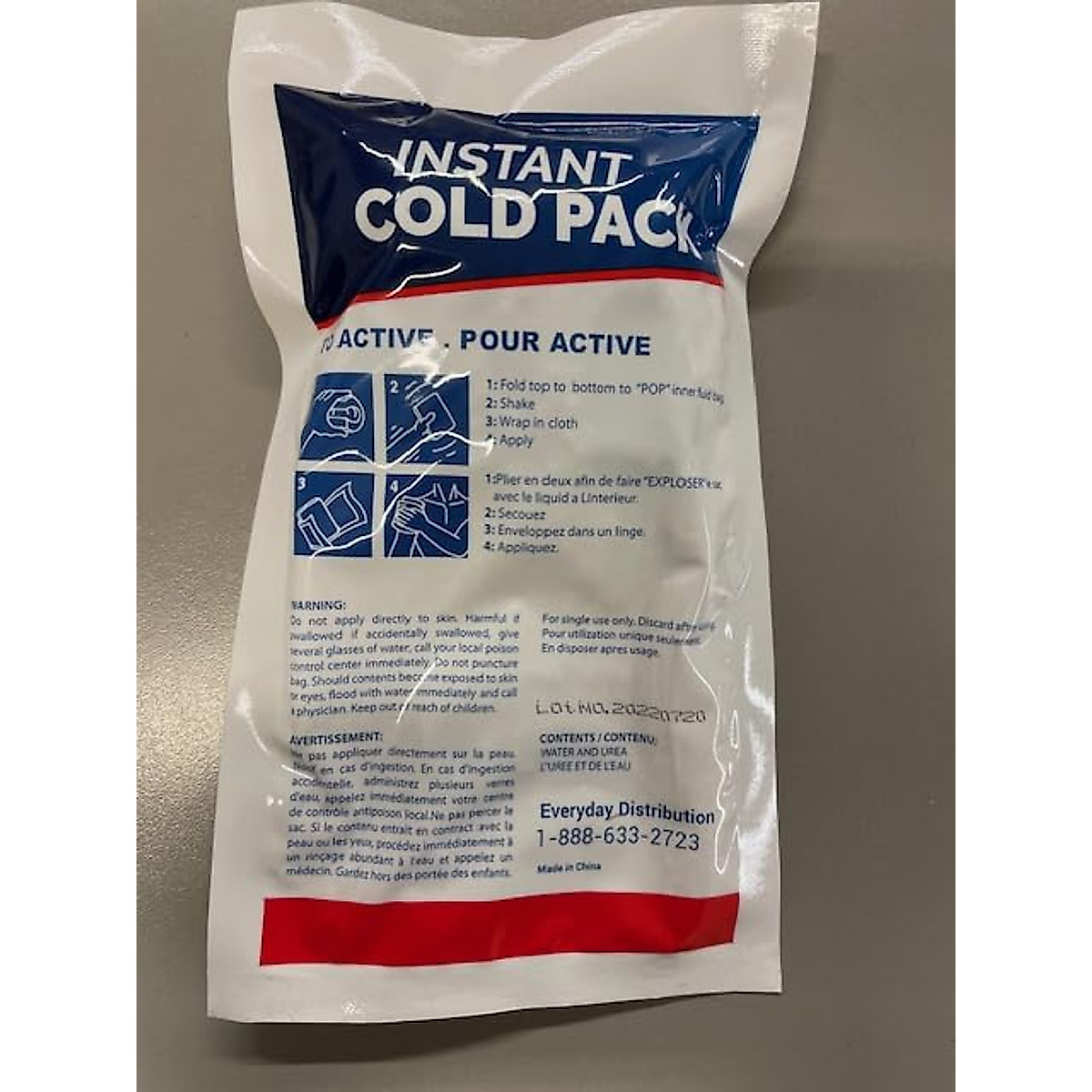 AFFORDTEX Instant Cold Pack –6 Count Disposable 7.5 x 4.5 Inches Ice Packs – Must Have Medical Supplies for Outdoor Activities – Ice Packs Ideal for Injuries, Inflammation, Sprains, Strains