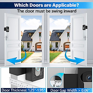 Doorbell Mount for Ring/Blink/Eufy Wireless Video Doorbell, Compatible with Ring Doorbell 4/3/2/1, No Drill Anti Theft Doorbell Mount Camera Mount with Double Screw Fixing, Black