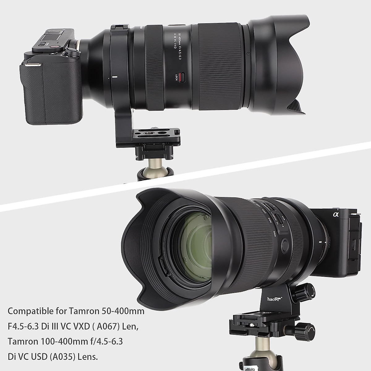Haoge LMR-TL540 Lens Collar for Tamron 50-400mm A067,100-400mm f/4.5-6.3 Di VC USD A035 Lens Built-in Arca Type Quick Release Plate Replace Tamron A035TM