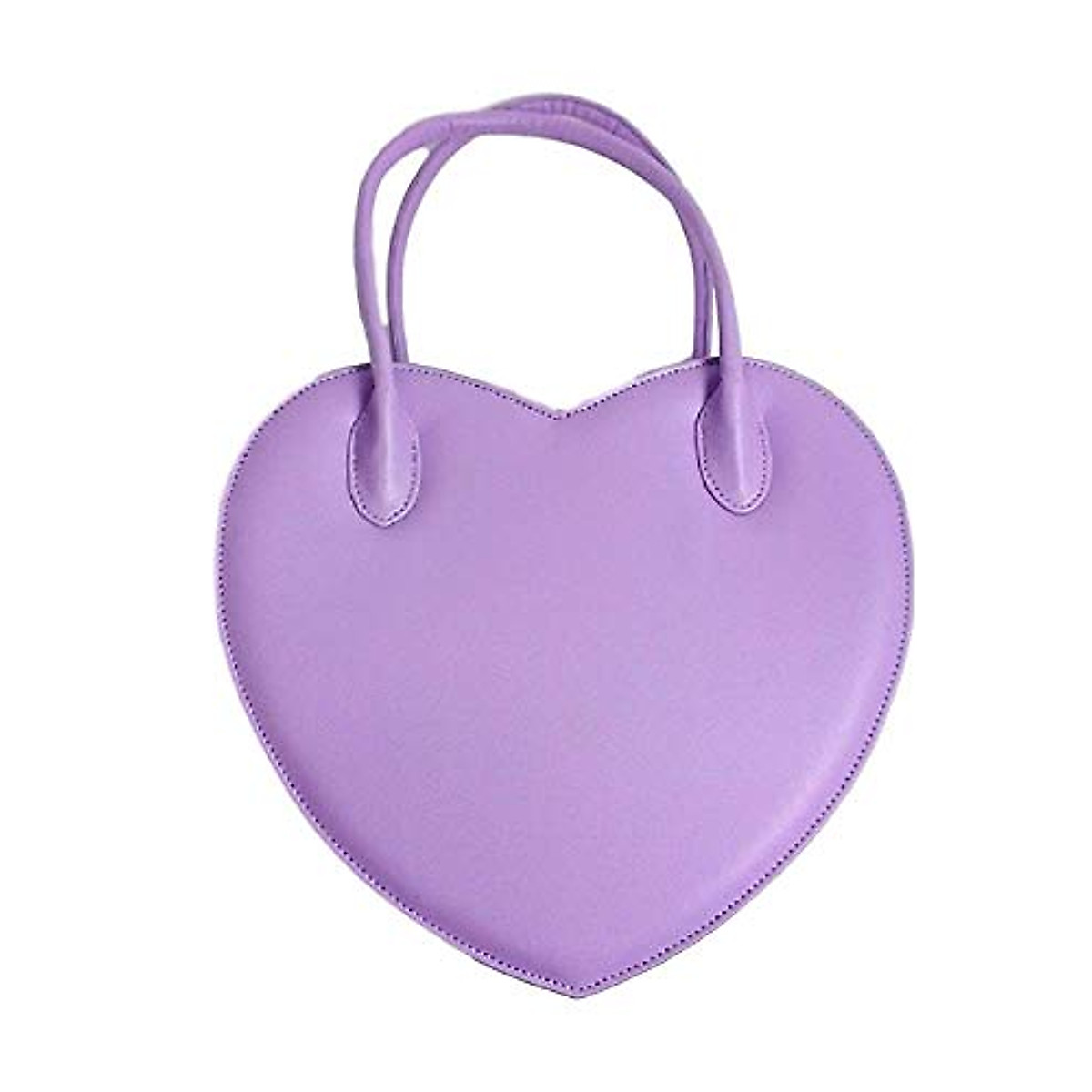 GK-O Fashion Women Heart Shaped Bag Lolita Handbag Clutch Purse Wallet PU Handbag (Light purple)