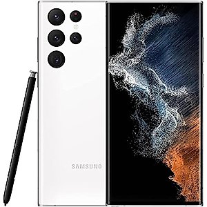 SAMSUNG Galaxy S22 Ultra Smartphone, Android Cell Phone, 128GB, 8K Camera & Video, Brightest Display, S Pen, Long Battery Life, Fast 4nm Processor - T-Mobile (Renewed) (Phantom White)