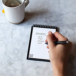 Rocketbook Smart Reusable Notebook - Dotted Grid Eco-Friendly Notebook with 1 Pilot Frixion Pen & 1 Microfiber Cloth Included - Neptune Teal Cover, Mini Size (3.5" x 5.5") (EVR-M-K-CCE)