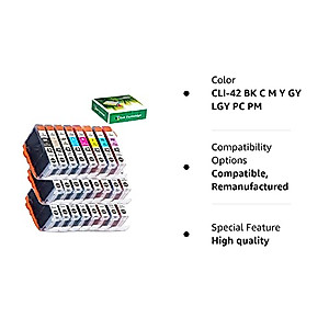 NEXTPAGE CLI42 Ink Cartridges Replacement for Canon CLI 42 CLI-42 Ink Cartridges for Pixma Pro100 Printer(3 Black, 3 Cyan, 3 Grey, 3 Light Grey, 3 Magenta, 3 Yellow, 3 Photo Cyan, 3 Photo Magenta)