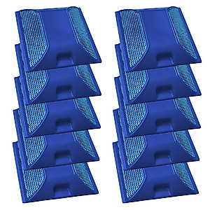Road Reflectors Pack of 10 | 4 by 4 inch Street Pavement & Asphalt Stud Markers | Great for Speed Bumps, Sidewalks, Pedestrian Crossings, Freeways & Driveways | Industrial Grade (Blue)