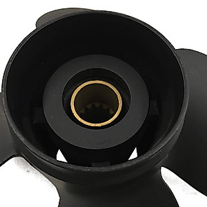 ARKDOZA 4 Blade Aluminum Propeller for Suzuki 35-65HP Outboards RH (10.2 (dia) x 14 (pitch))