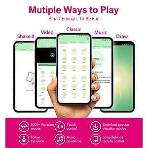 APP Remote Control G-spot Panty Vibrator, Pink Fun Long Distance Bluetooth Wearable, Rechargerable Adult Sex Toys More Than 10 Vibrations for Women and Couple, Female Toy