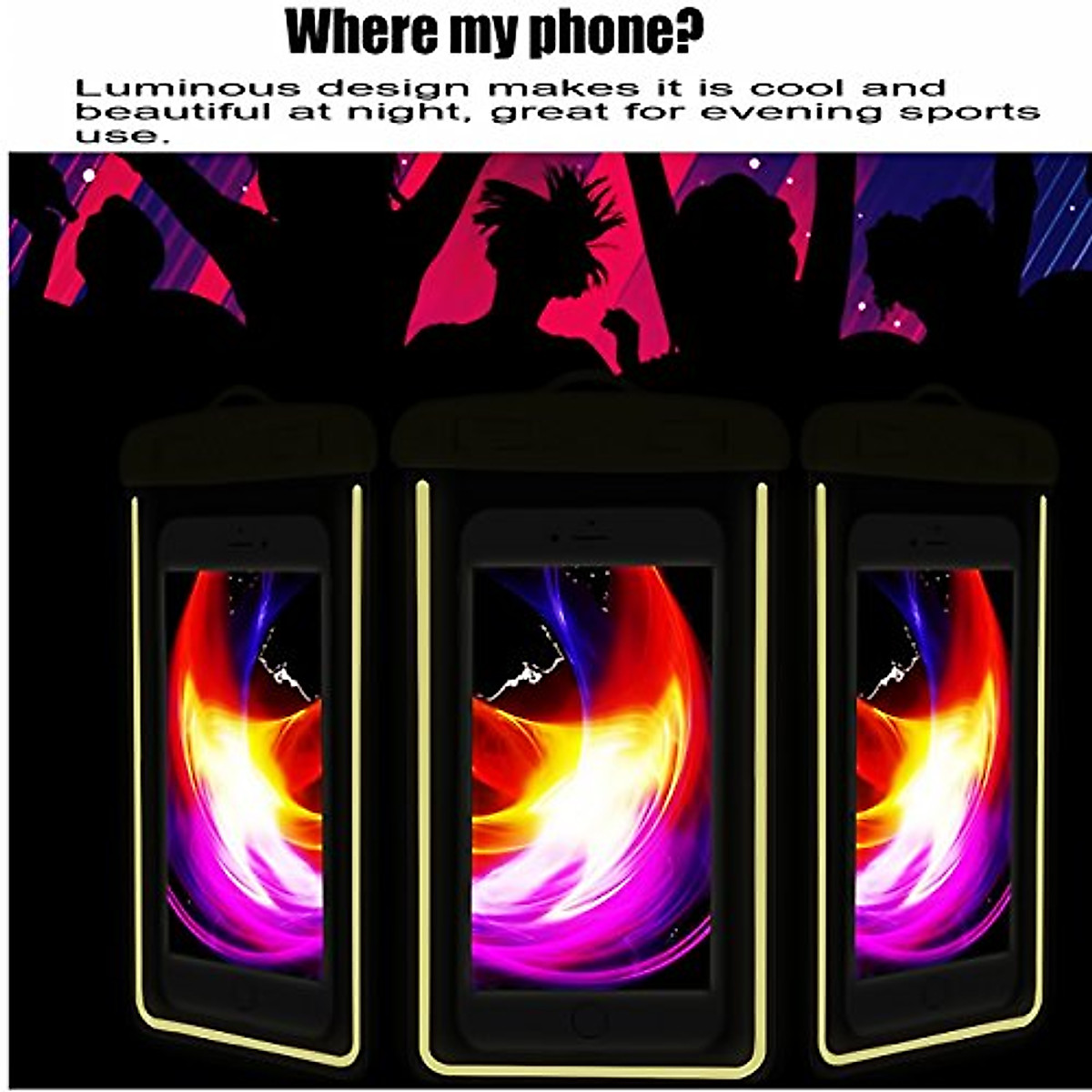 CaseHQ ?[1Pack Blue+1Pack Pink] Universal Waterproof Phone Case Dry Bag for iPhone 7,7plus,8,8plus,6/6s/6plus/6splus Samsung Galaxy s7 s8 s8plus,s6 etc. Snow Proof Pouch for Phone up to 5.8 inches