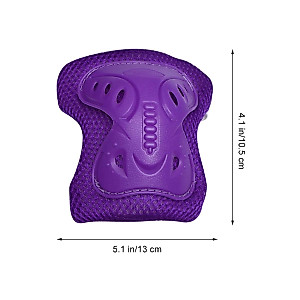 VOSAREA 1 Set 6PCS Safety Gear for Roller Skates Children Skatings Knee Pads Kids Elbow Pads Bicicleta estatica para ejercicios Protective Gear Purple Toddler Skating Equipment Balance car