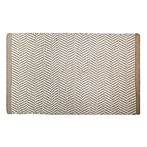 The Home Talk Jute Hemp Cotton Chevron Area Rug | Handcrafted Traditional Rugs | Braided Carpet | Natural Shag Rugs for Entryway Bedroom, Home Décor, Dining Room | Eco-Friendly | 2’ x 3 Store