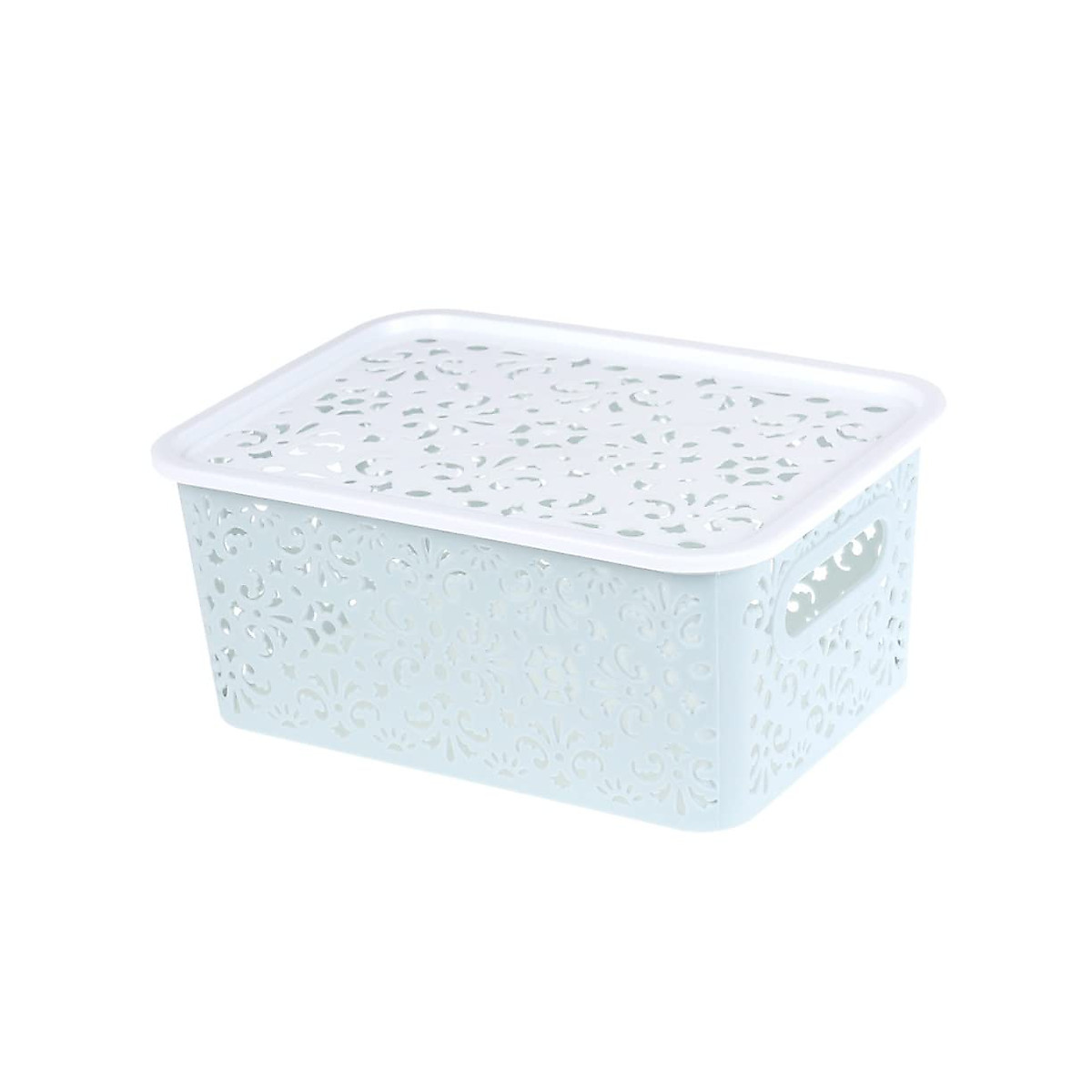 PRETYZOOM 2pcs Box Organization Baskets Storage Boxes with Lids Storage Bin with Lids Catch All Basket Closet Drawers Cosmetic Tray Pantry Storage Bins Panties Storage Basket