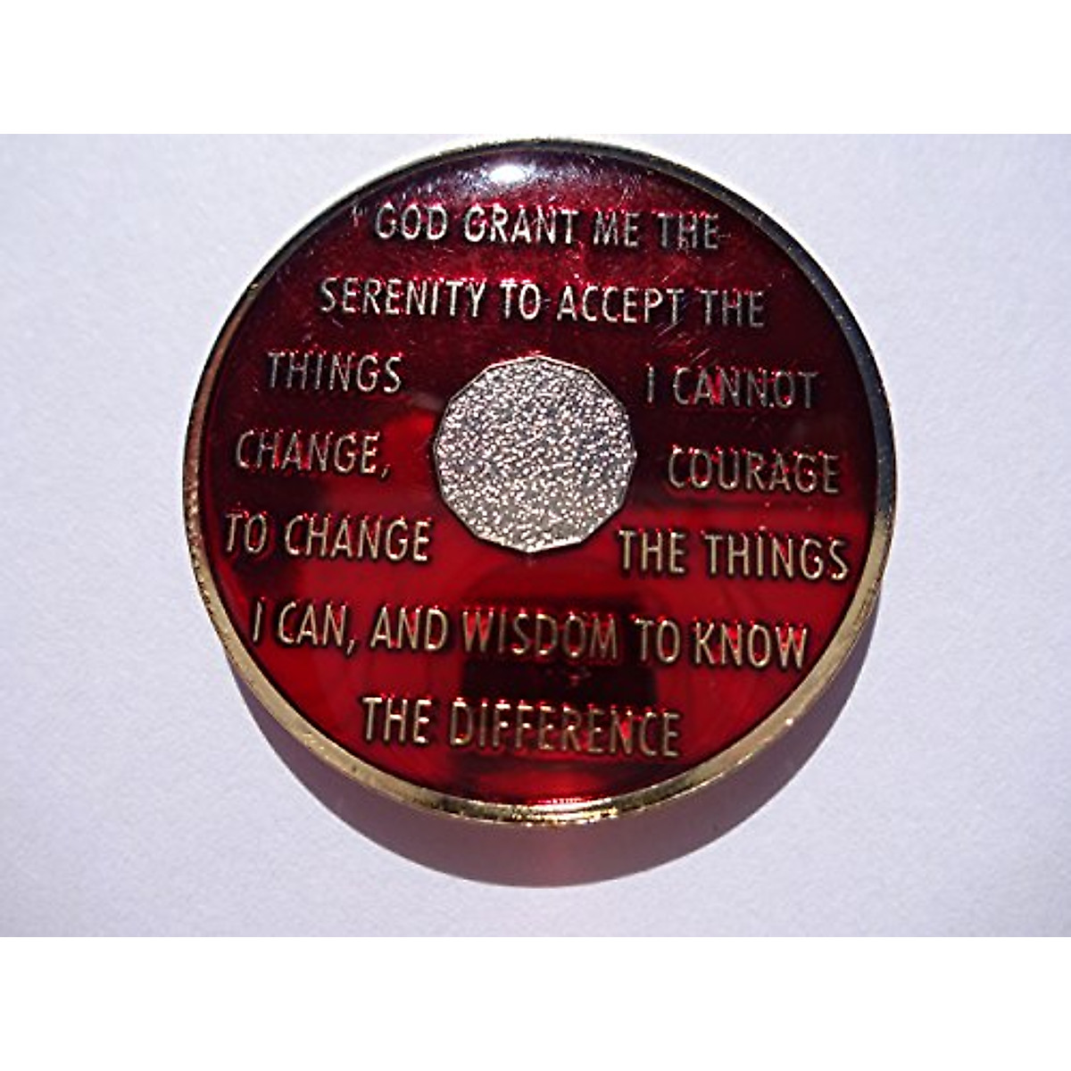 4 Year - AA Chip Proof-like Bronze with Tri-Plate - Gold, Nickel, and Red Enamel - 1 3/8" [Traditional Coin Size]