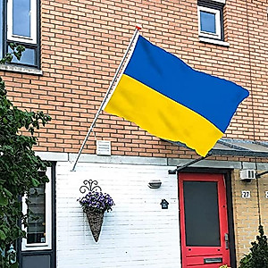Ukraine Flag 2x3ft Double Sided Ukrainian National Flags Banner,Polyester with Two Brass Grommets for Outdoor Indoor Decor