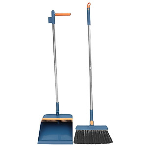 ORFOFE 1 Set Home Cleaning Supplies Cleaning Broom Kitchen Broom Trash Cleaning Shovels Standing Dust Pan Lobby Dusts Pan Household Broom Long Handle Dustpans Garden Broom Stainless Steel