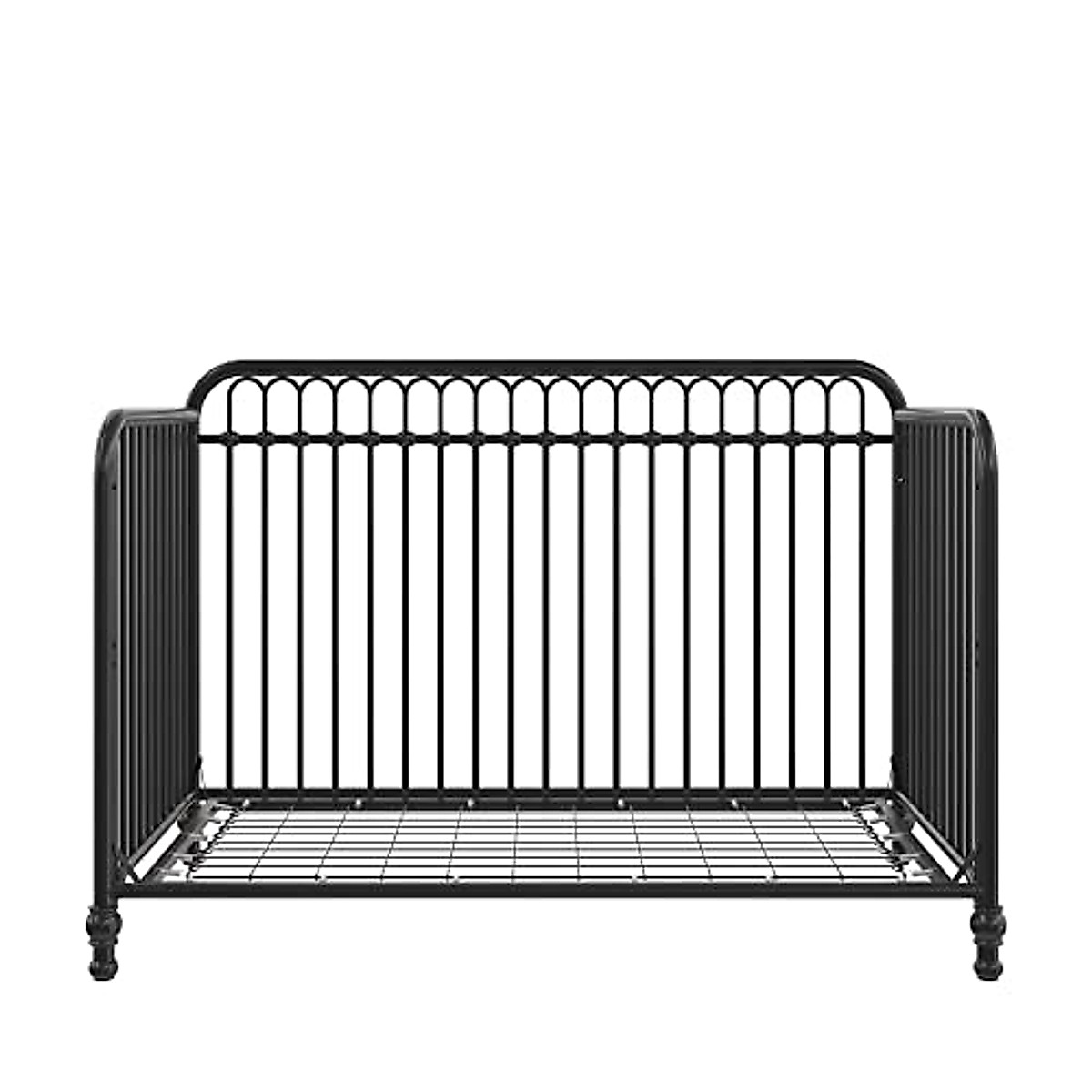 Little Seeds Raven 3-in-1 Convertible Metal Crib, JMPA Certified, Black