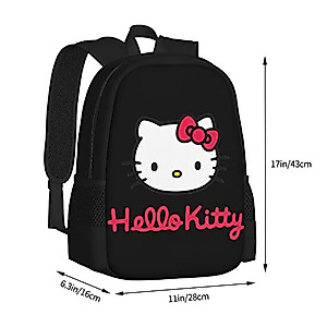 Hipeya Pink Backpack For Teens, Cute Anime Large Capacity Daypack Casual Travel Bag Youth With Storage, One Size