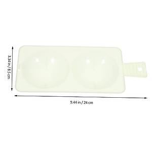 Mikinona Microwave Egg Steamer Portable Steamer Microwave Egg Poacher Egg Cooker Microwave Steamer Poached Egg Maker Double Covered Edd Steamer Steamed Egg Bowl White