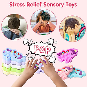 Kids Party Favors Pop Keychain Fidget Toys,Easter Eggs Fillers,Easter Basket Stuffers for Kids,Easter Gifts for Girls,Easter Party Favors Classroom Prizes