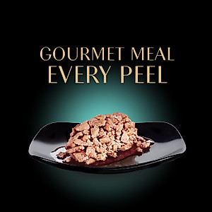 SHEBA Perfect Portions Cuts in Gravy Wet Cat Food Trays (24 Count, 48 Servings), Gourmet Salmon, Sustainable Tuna, And Delicate Whitefish & Tuna Entrée, Easy Peel Twin-Pack Trays