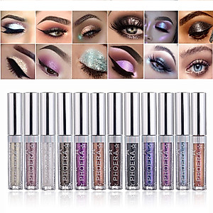 Corleone Glitter Eyeshadow Liquid,Shiny Liquid Eyeshadow Liquid Eyeliner Long Lasting Quick-Drying Opaque Gel-Based Formula Multi-Dimensional Eye Looks Eye Shadow Set, Gift for Girls and Women (A3)