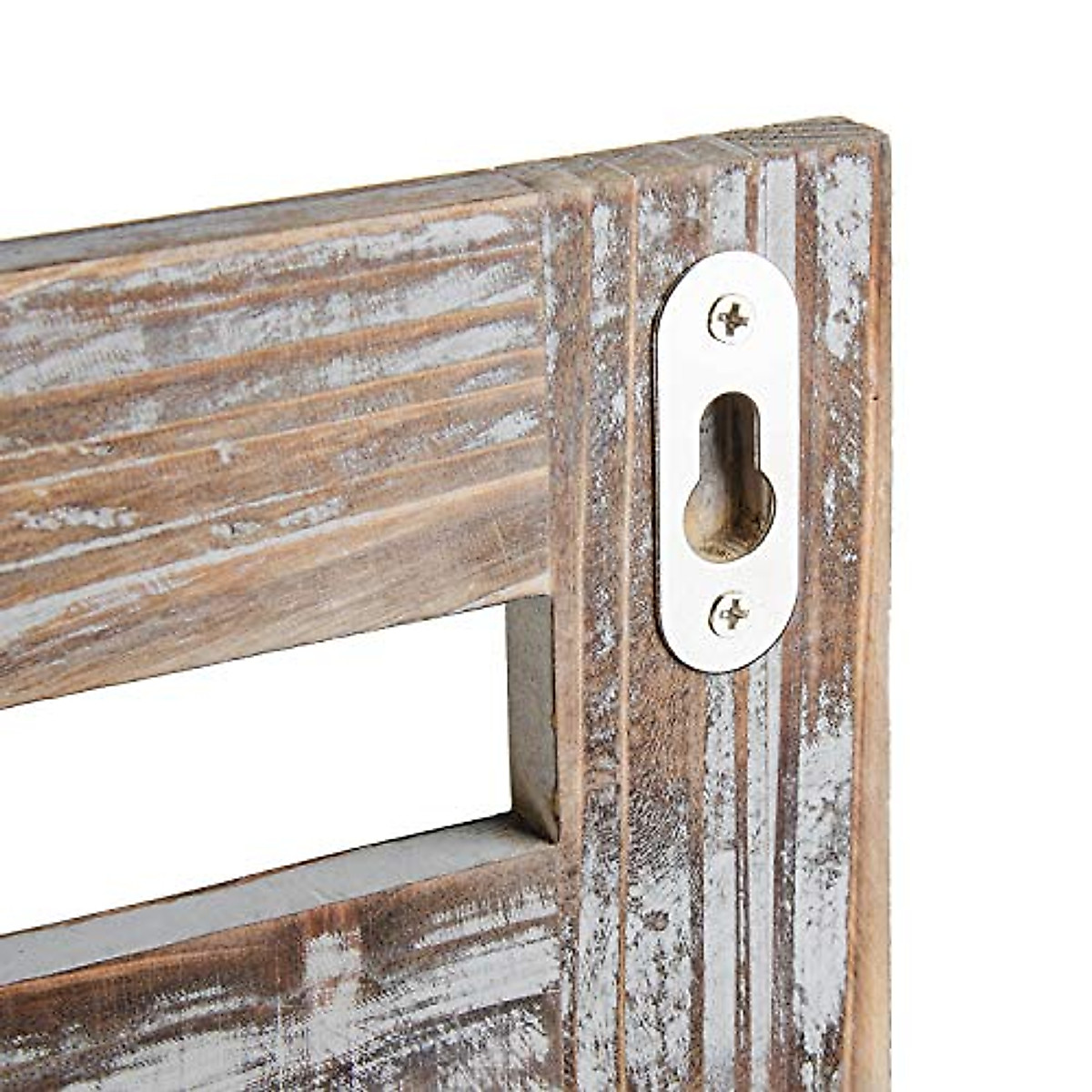 Liry Products Rustic Wooden Wall Mounted Shelves Iron Hooks Two-Tier Storage Rack Brown Torched Distressed Wood Display Shelf Organizer Farmhouse Decorative Holder Home Office Kitchen Living Room