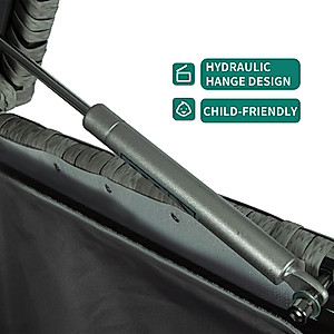 Polar Aurora Outdoor Large 150 Gallons Wicker Waterproof Lockable Storage Container Deck Box w/waterproof Inner Liner, Lid, Handle and Wheels for Patio, Porch, Garden, Yard, can Store Cushions, Garden Tools, Pool Accessories (Grey)