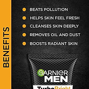 Garnier Men Power White Anti-Pollution Double Action Facewash, 100gm