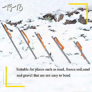 TiTo Titanium Tent Pegs Stakes Lightweight Snowfield Grassland Heavy Duty Tent Nails for Outdoor Camping Hiking and Plant Support Garden Stakes 4pcs/6pcs (8×300mm-4pcs)