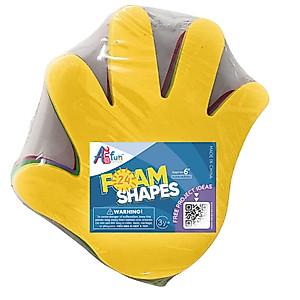 Foam Handprint Cut Outs Hand Cutouts Hand Decoration Bulletin Board Cut Outs Hand Prints Classroom Decor Hand Decorations Cutouts for Classroom Decoration 6" Medium Large Die Cut Shapes 24 Pcs