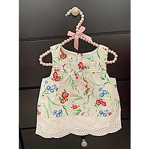 Pearl Clothes Beads Hangers for Kids Baby Girl Infant Toddler Childerns for Fancy Dress Closet Hanger Elegant Gift Ideas Metal Hangers (5 Pack) Pink