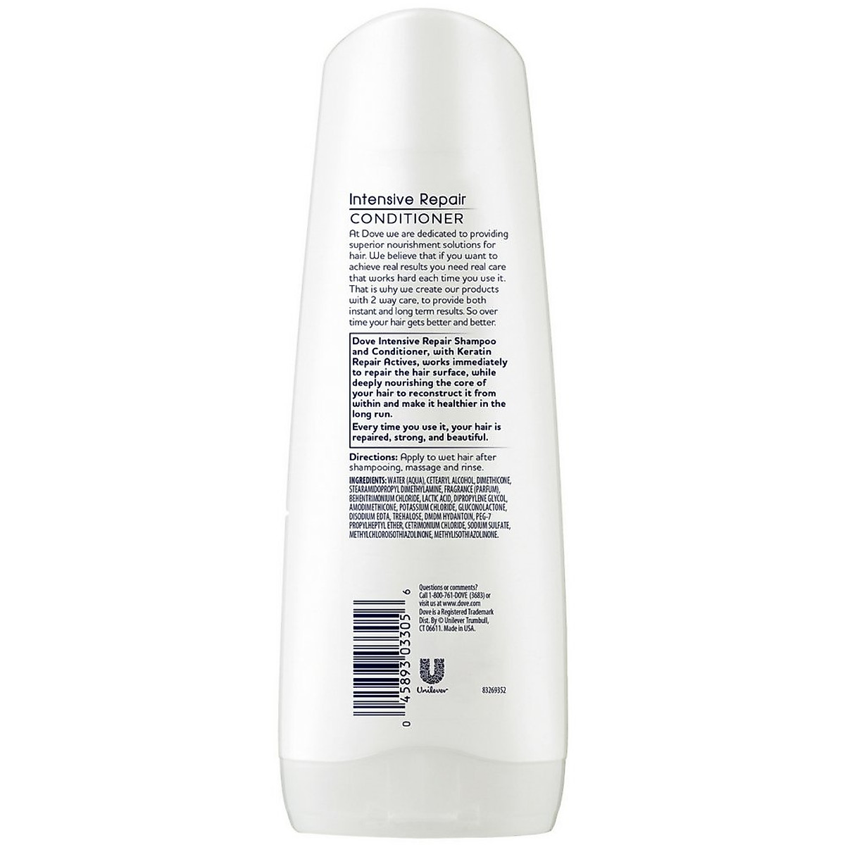 Dove Conditioner 12 Ounce Intensive Repair Damage Solutions (354ml) (2 Pack)