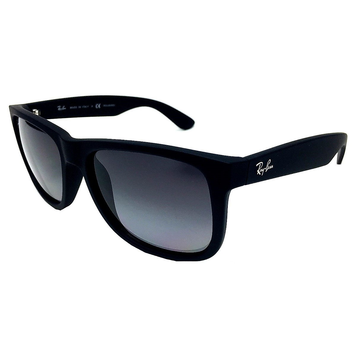 Ray-Ban RB4165 JUSTIN 55mm Black w/ Grey Gradient Polarized Sunglasses, 55 mm