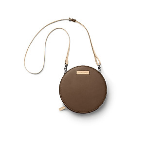 DailyObjects Round Size Leather Crossbody Purse for Women, Girls | Circle Crossbody Bag | Shoulder Handbag | Adjustable Strap