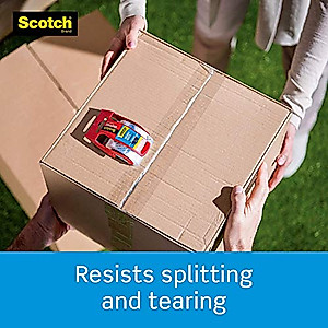 Scotch Tape Heavy Duty Shipping Packaging Tape, 1.88 Inches x 800 Inches, 1.5" Core, Clear, Great for Packing, Shipping & Moving, Rolls with Dispenser (142-6) (2 Pack), 12 Rolls (548415484564864)
