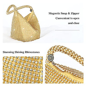 Evening Clutch Purses for Women Rhinestone Clutch Diamond Purse Bag 1920s Flapper Handbag Night Wedding Formal Crystal Purse