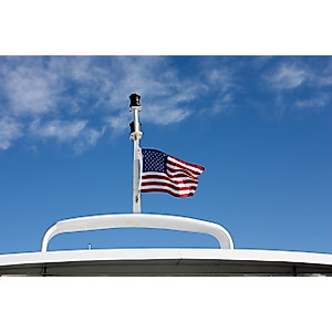 FRF FLAG American Boat Flag 12x18 Inch, Made in USA, Embroidered American Flag for ATV, 210D Nylon Golf Cart Flag, with 2 Brass Grommets